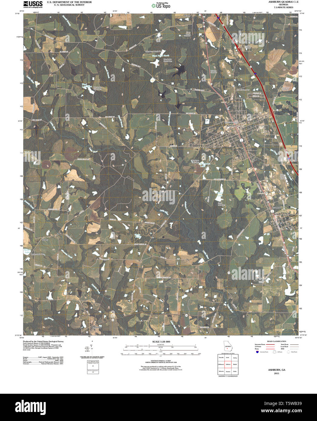 Ashburn map hi-res stock photography and images - Alamy