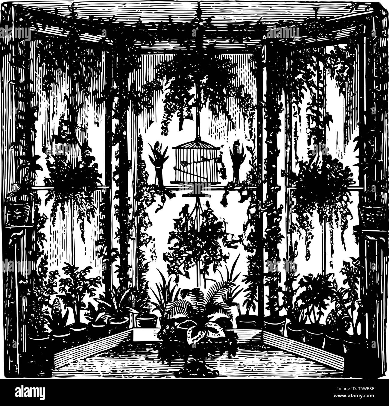 Conservatory vector vectors Black and White Stock Photos & Images - Alamy