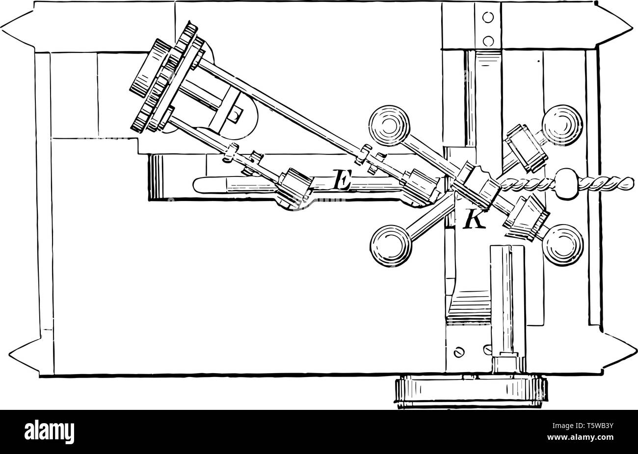 This illustration represents a machine was used to cut mouldings ...