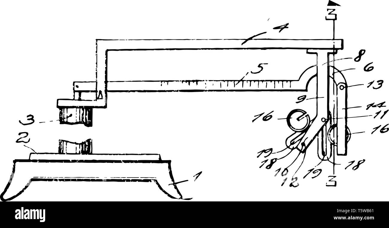 Scientific Scale is shown here vintage line drawing or engraving ...