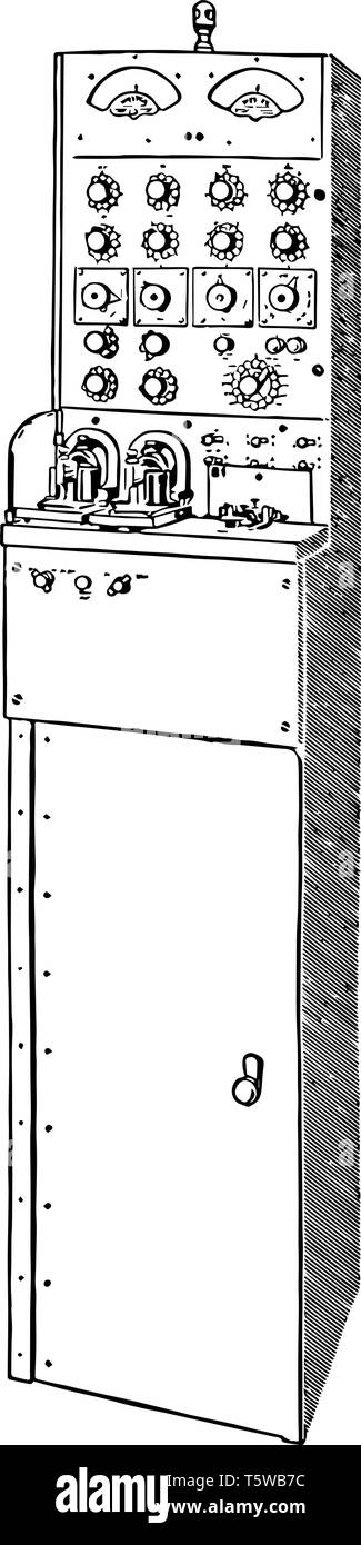 This illustration represents Cable System Telegraph Repeater which is ...