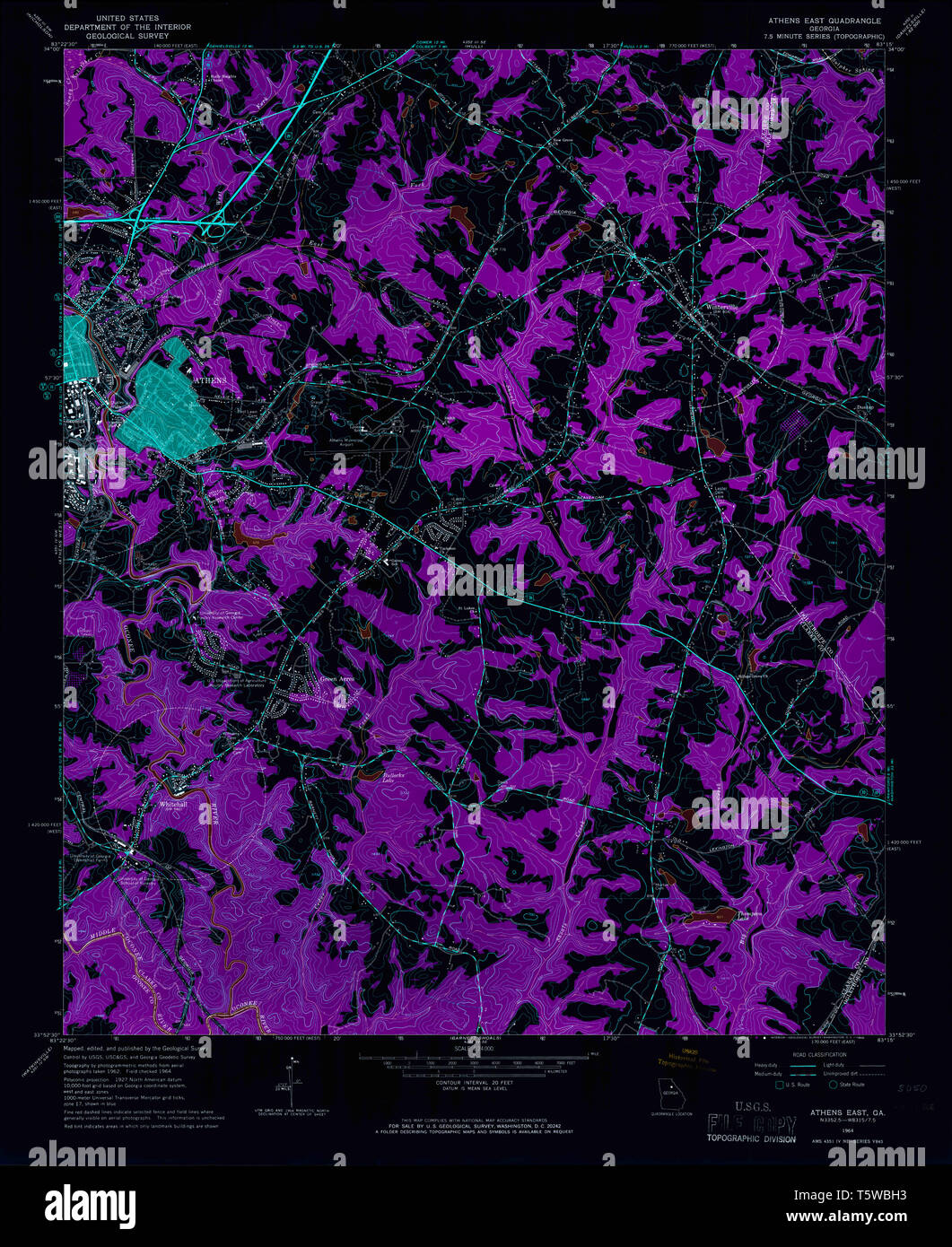 Map of athens, ga hi-res stock photography and images - Alamy