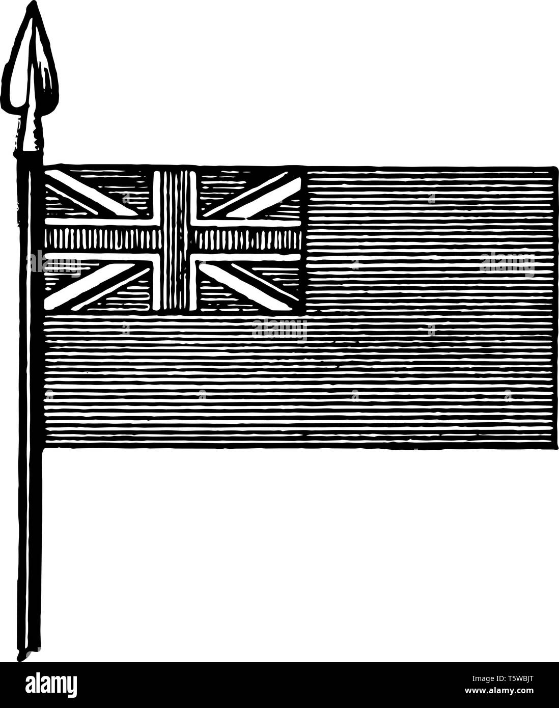The Blue Ensign is a flag of Great Britain, this flag has union flag in ...