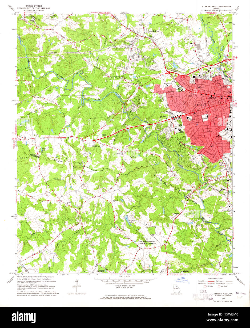 Map of athens, ga hi-res stock photography and images - Alamy