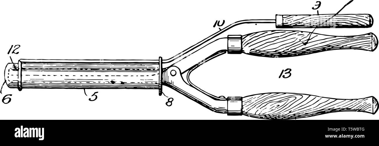 Curling Iron Drawing