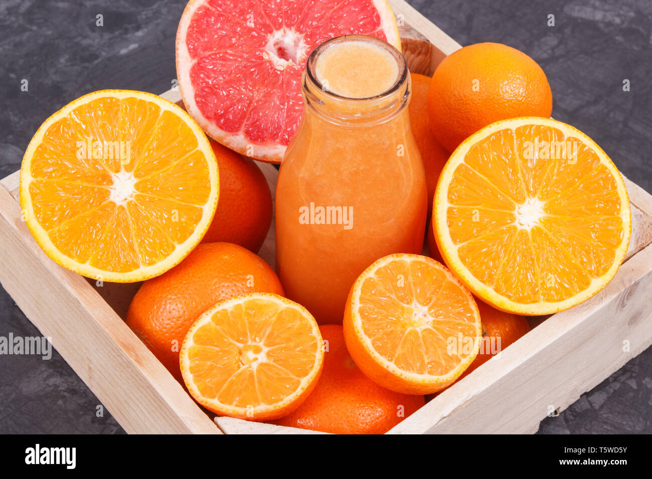 Healthy smoothie from citrus. Food containing natural minerals and ...