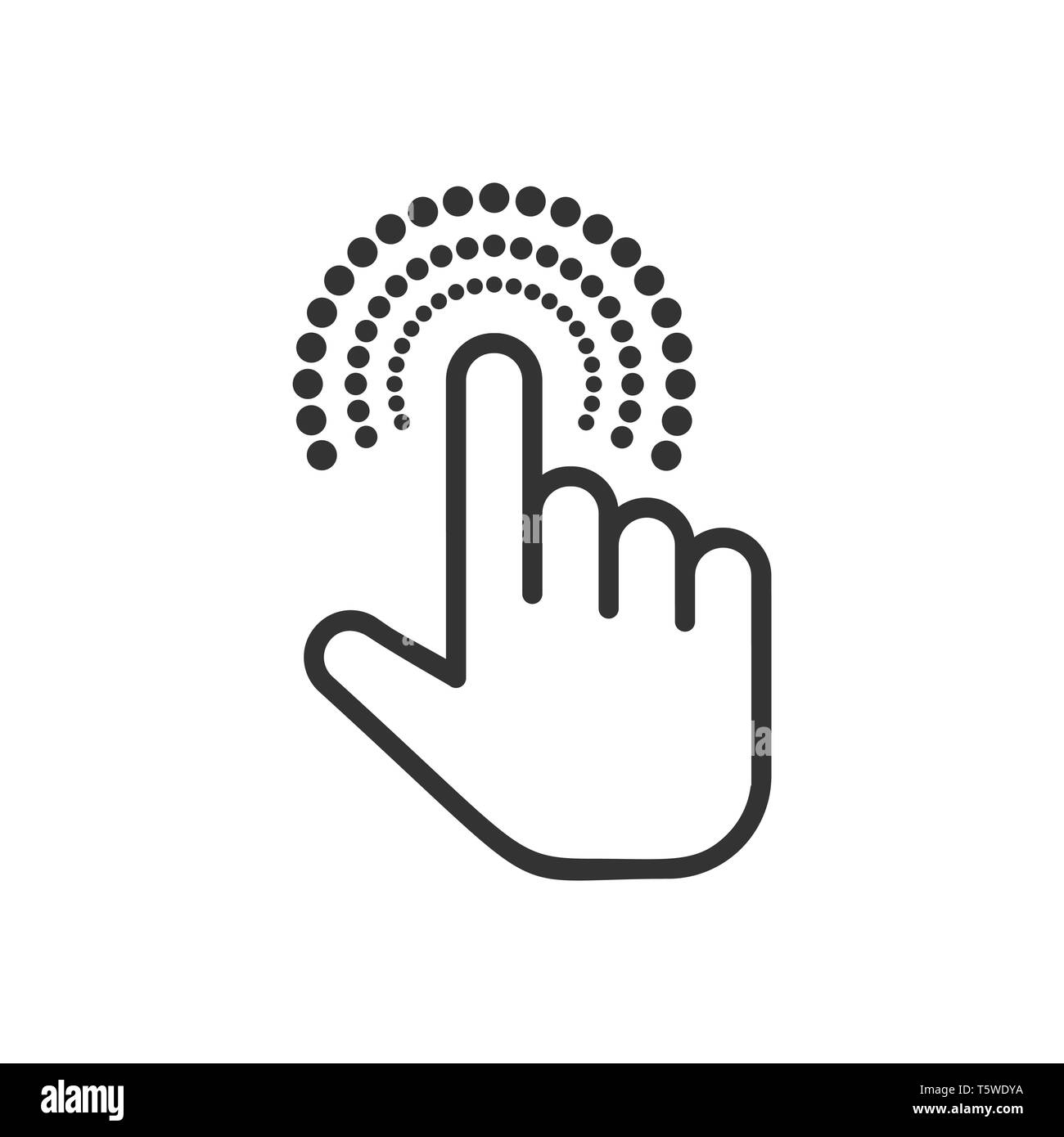 Click mouse icon in flat style. Pointer vector illustration on white ...