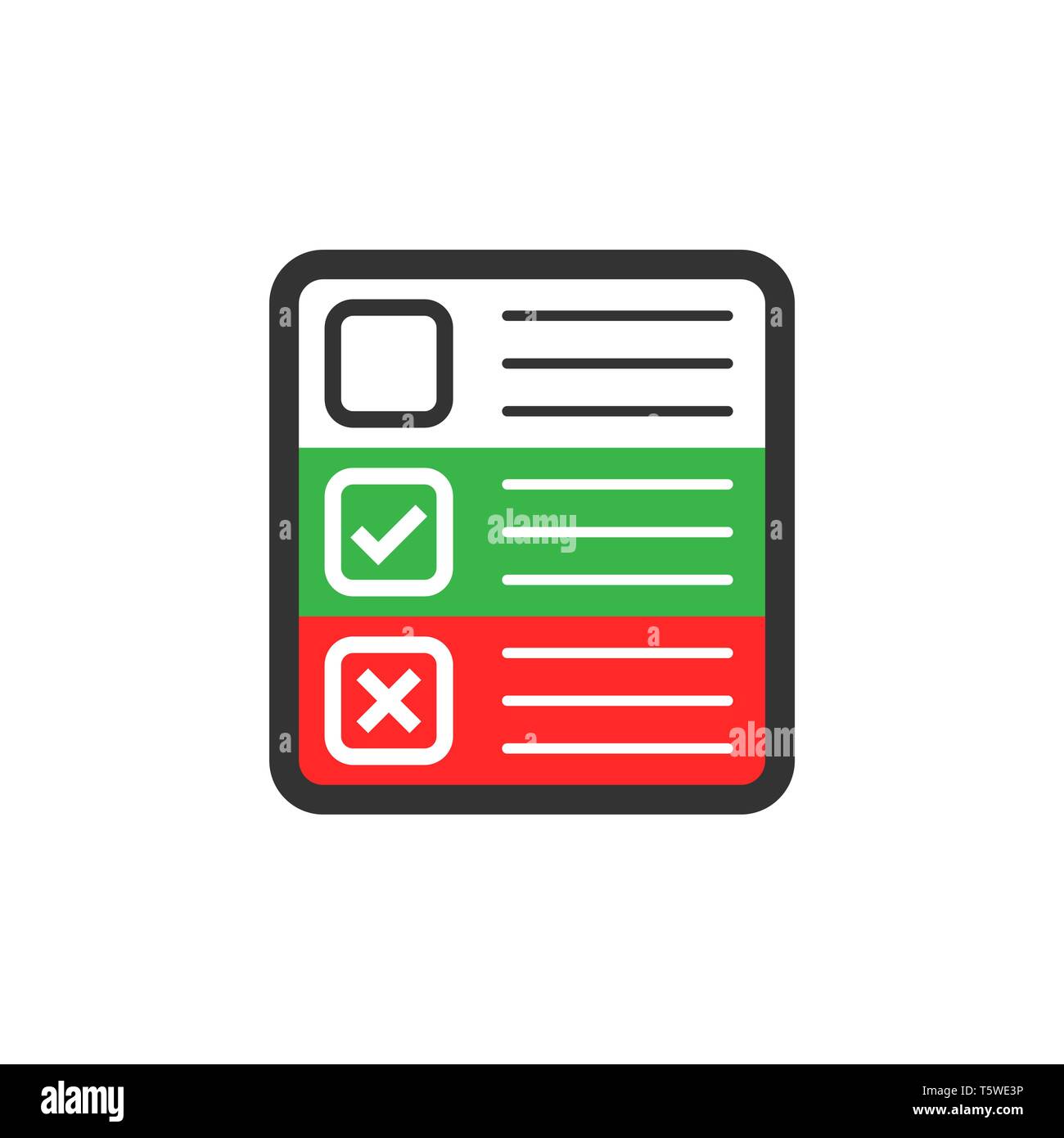 Questionnaire icon in flat style. Online survey vector illustration on ...