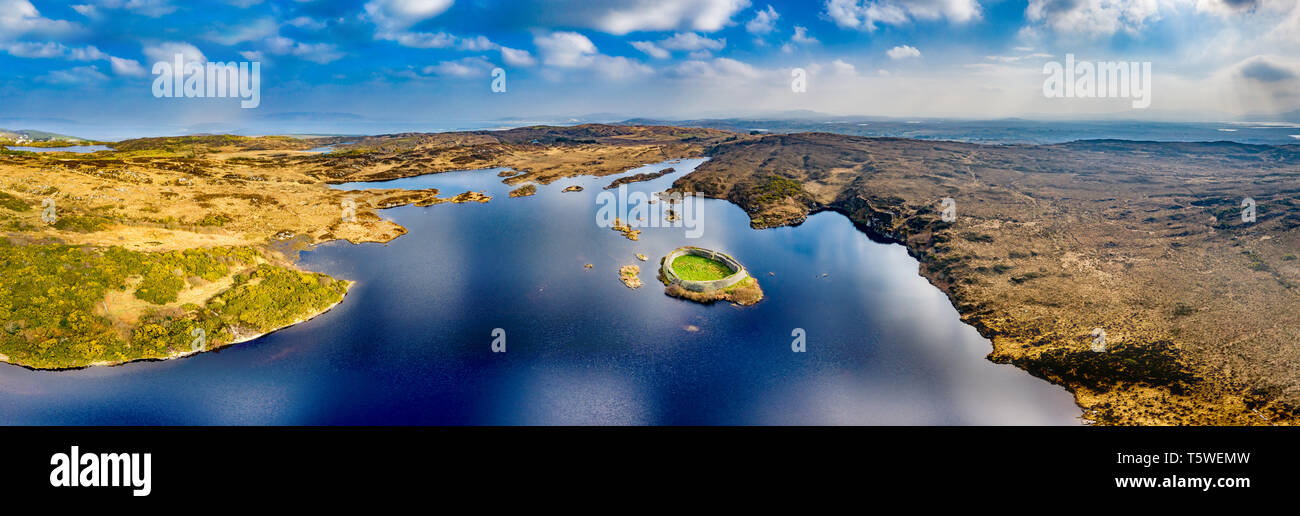 Aerial view of Doon Fort by Portnoo - County Donegal - Ireland Stock ...