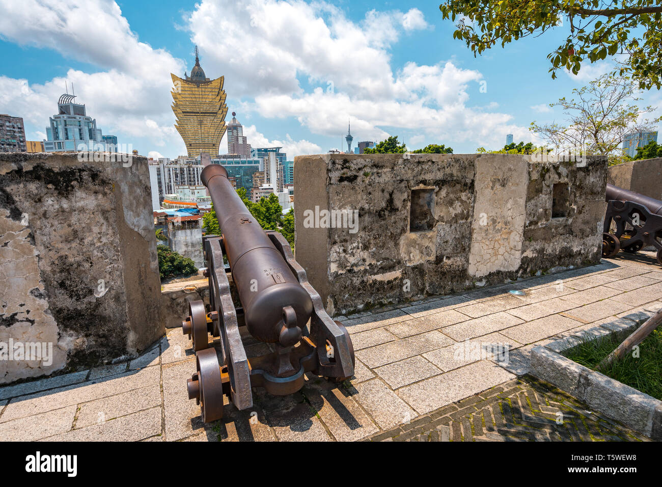 Macau, China - City view from Monte de Forte historical site Stock ...