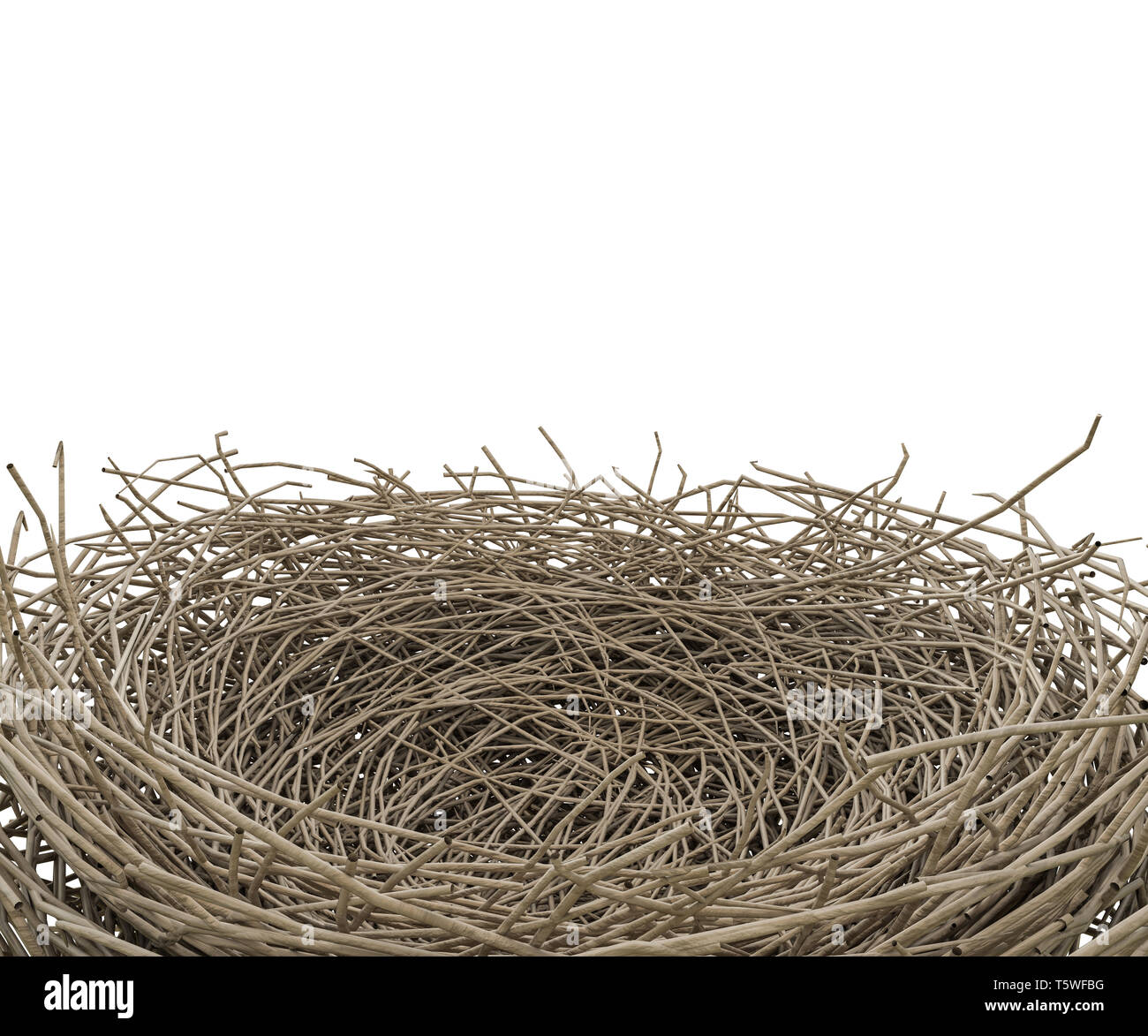 nest isolated on white background 3d illustration Stock Photo - Alamy