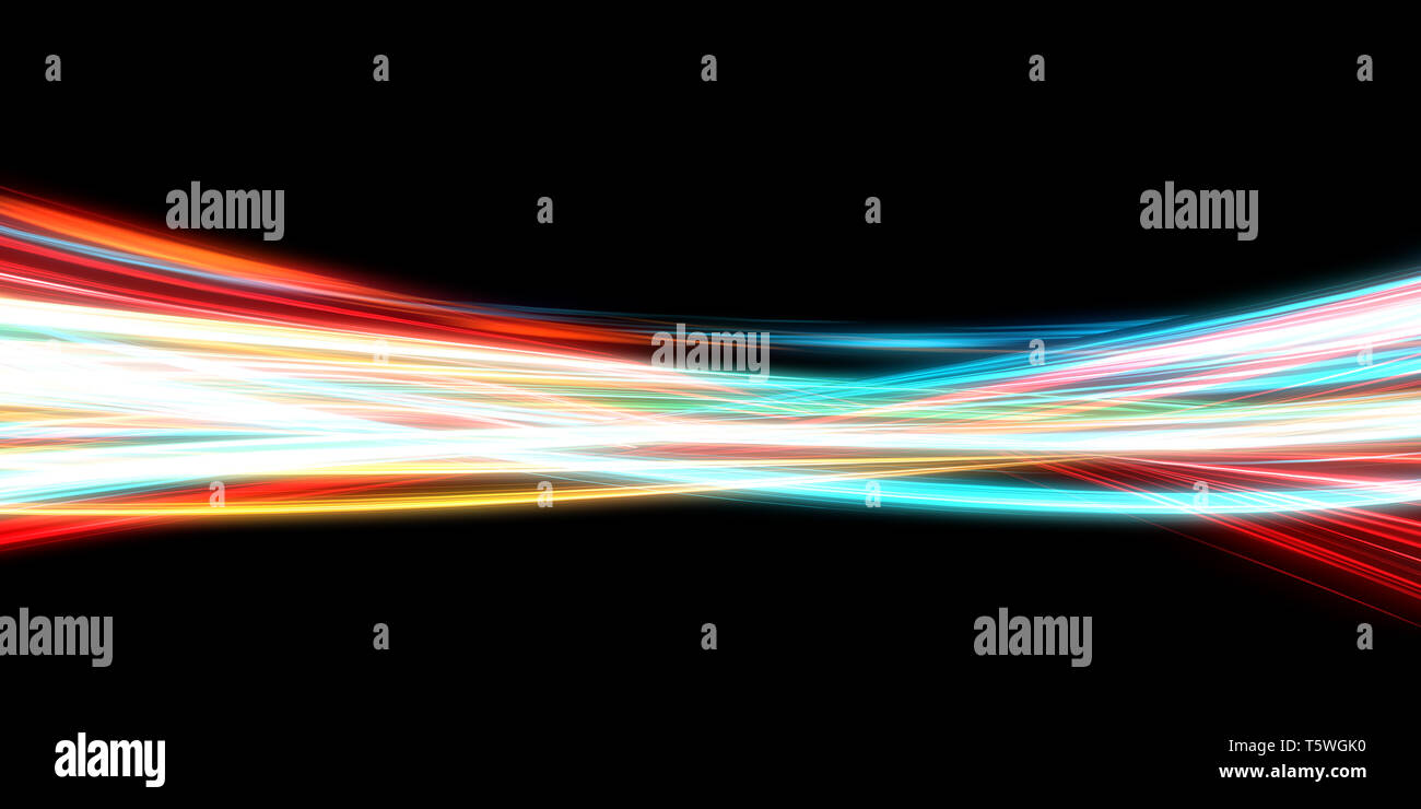 Streaks of Light Mixing Together with Gradient Colors Stock Photo - Alamy