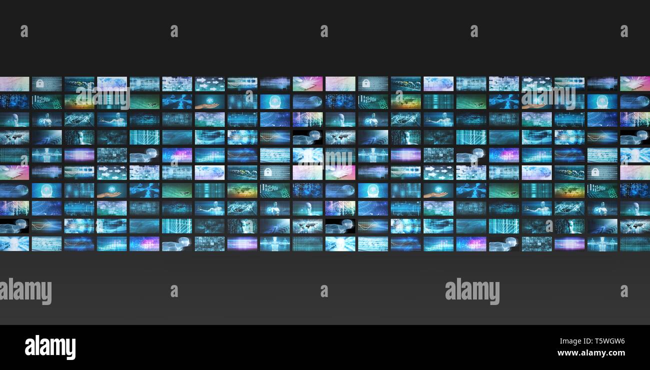 Technology Abstract as a Virtual Software Background Concept Stock ...