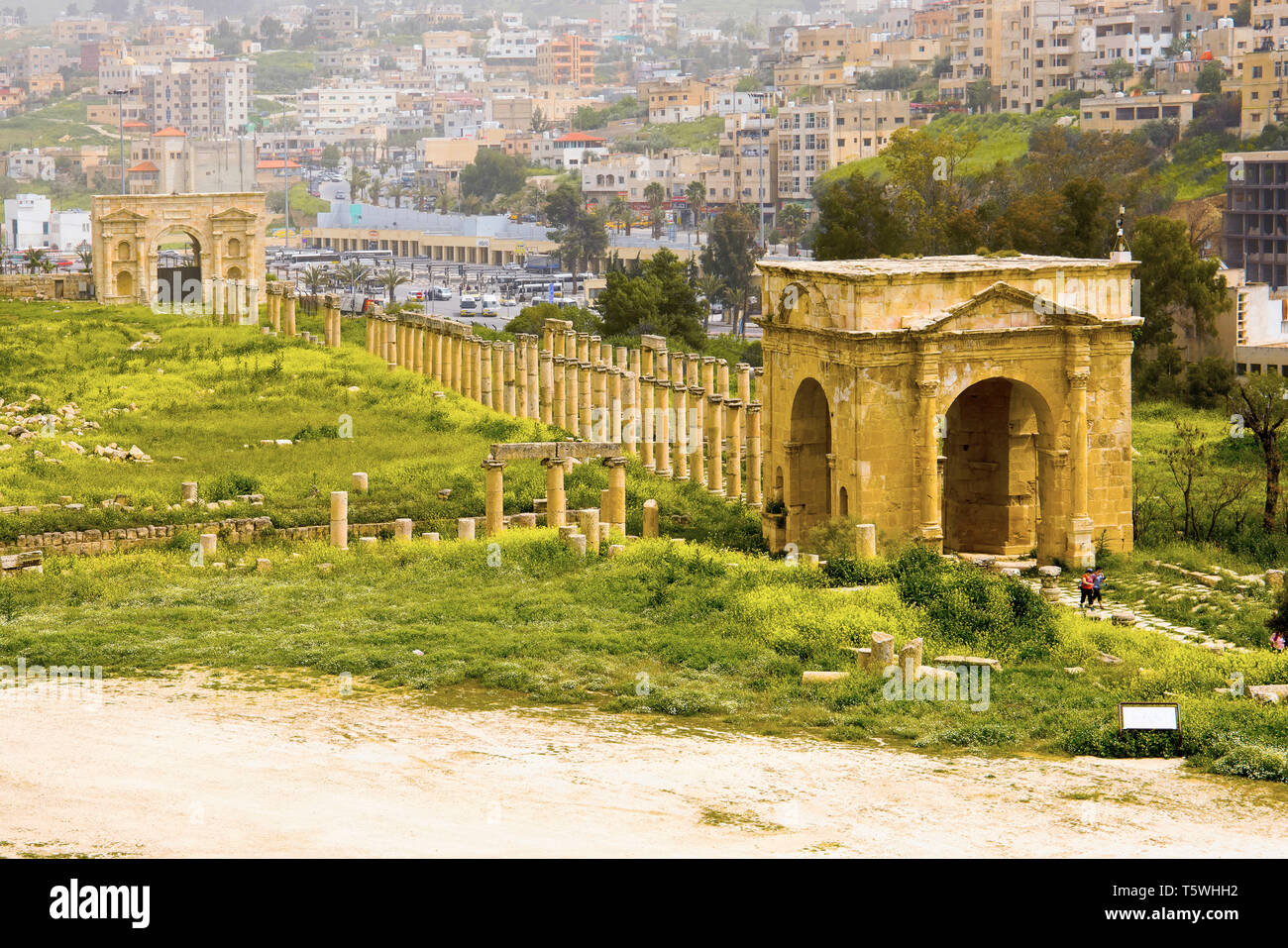 North Tetrapylon and North Gate, Jerash archeological site, Jordan ...