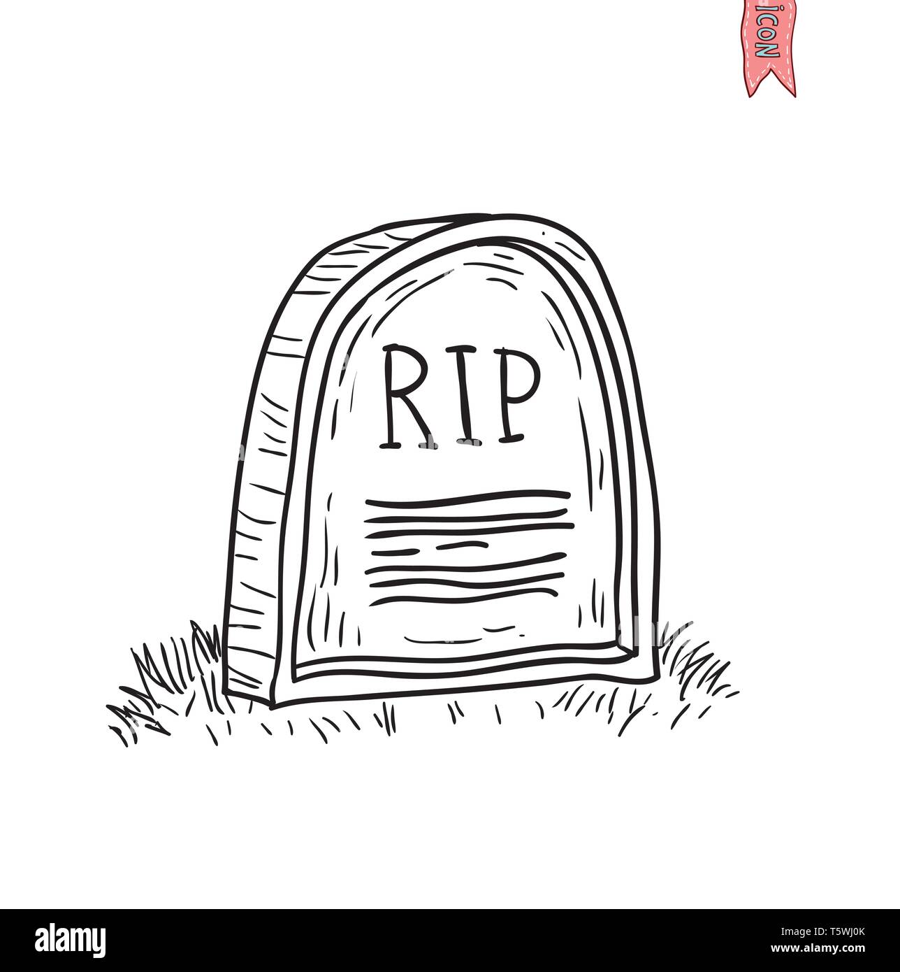 Rip Gravestone Drawing