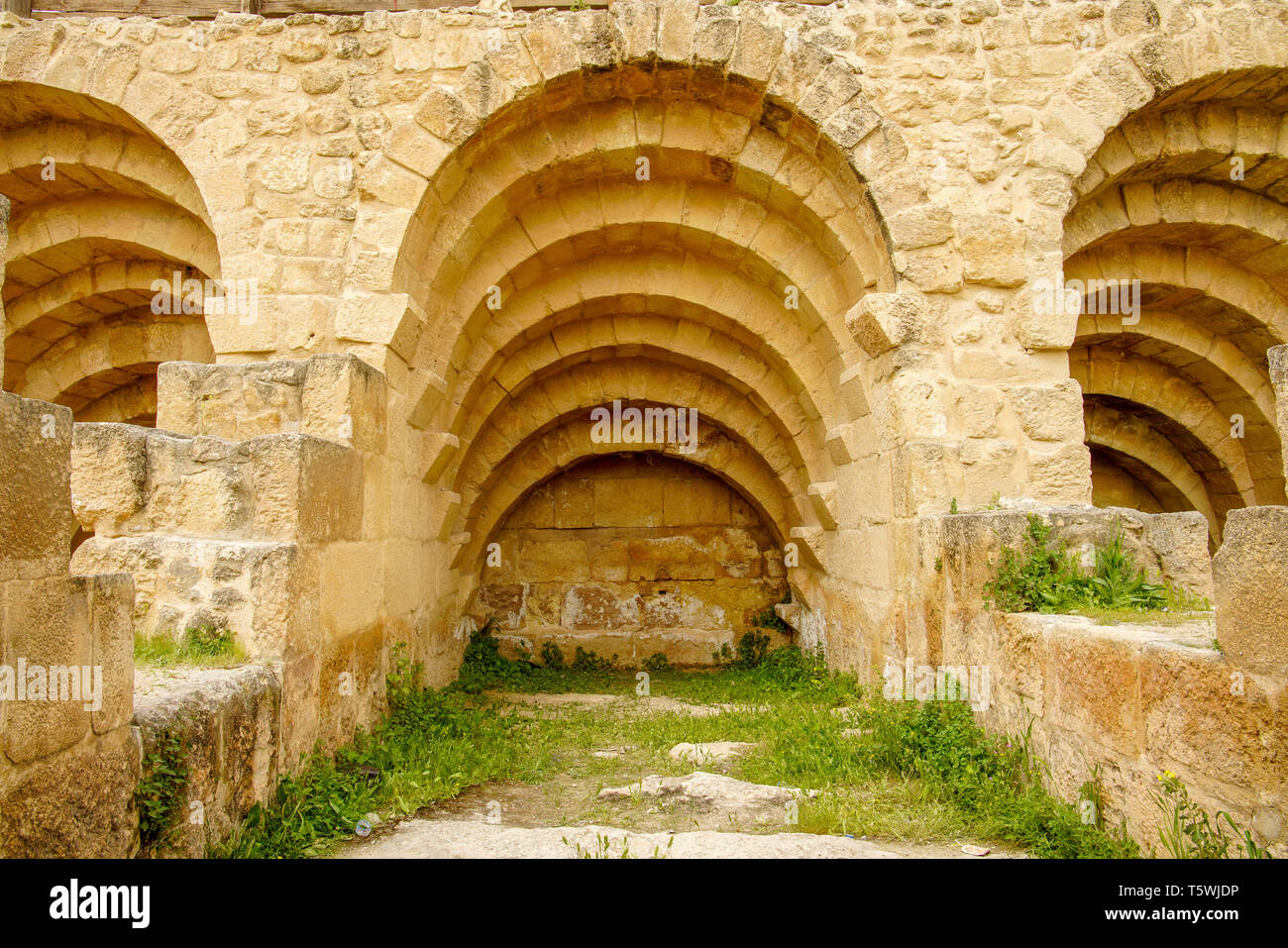 Back of of Hippodrome, Jerash archeological site, Jordan Stock Photo ...
