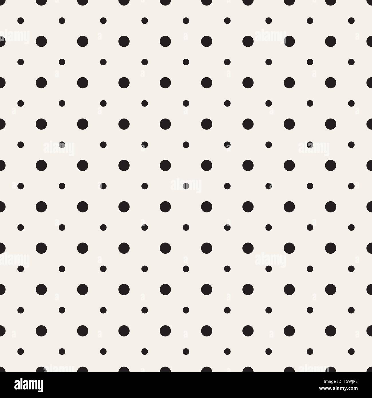 Big and small dots. Vector seamless pattern. Modern stylish texture ...