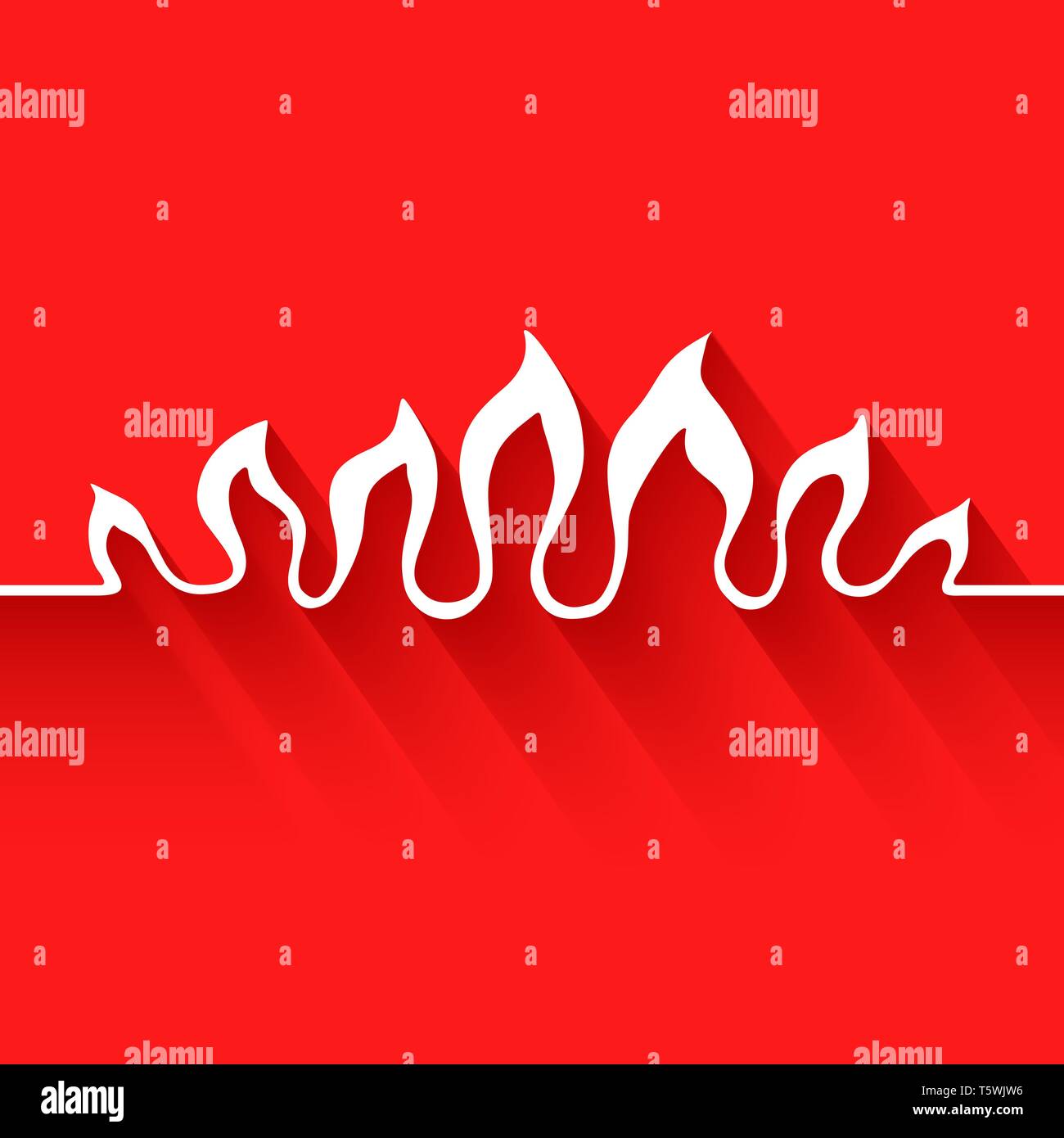 Flame. Infographic element. Vector illustration on red background. EPS ...