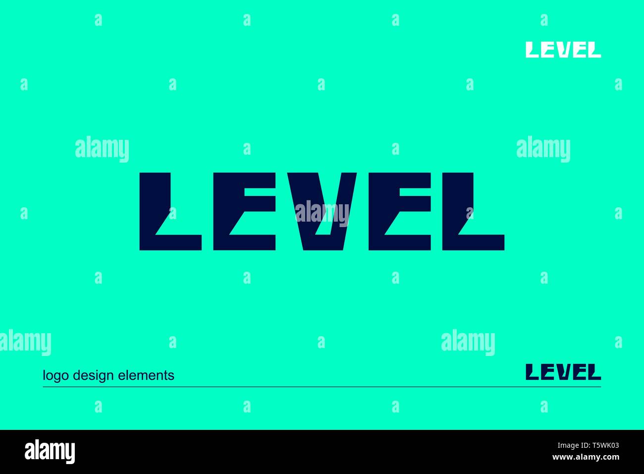 LEVEL. Graphic design. Typography. Logo. Vector illustration of the ...