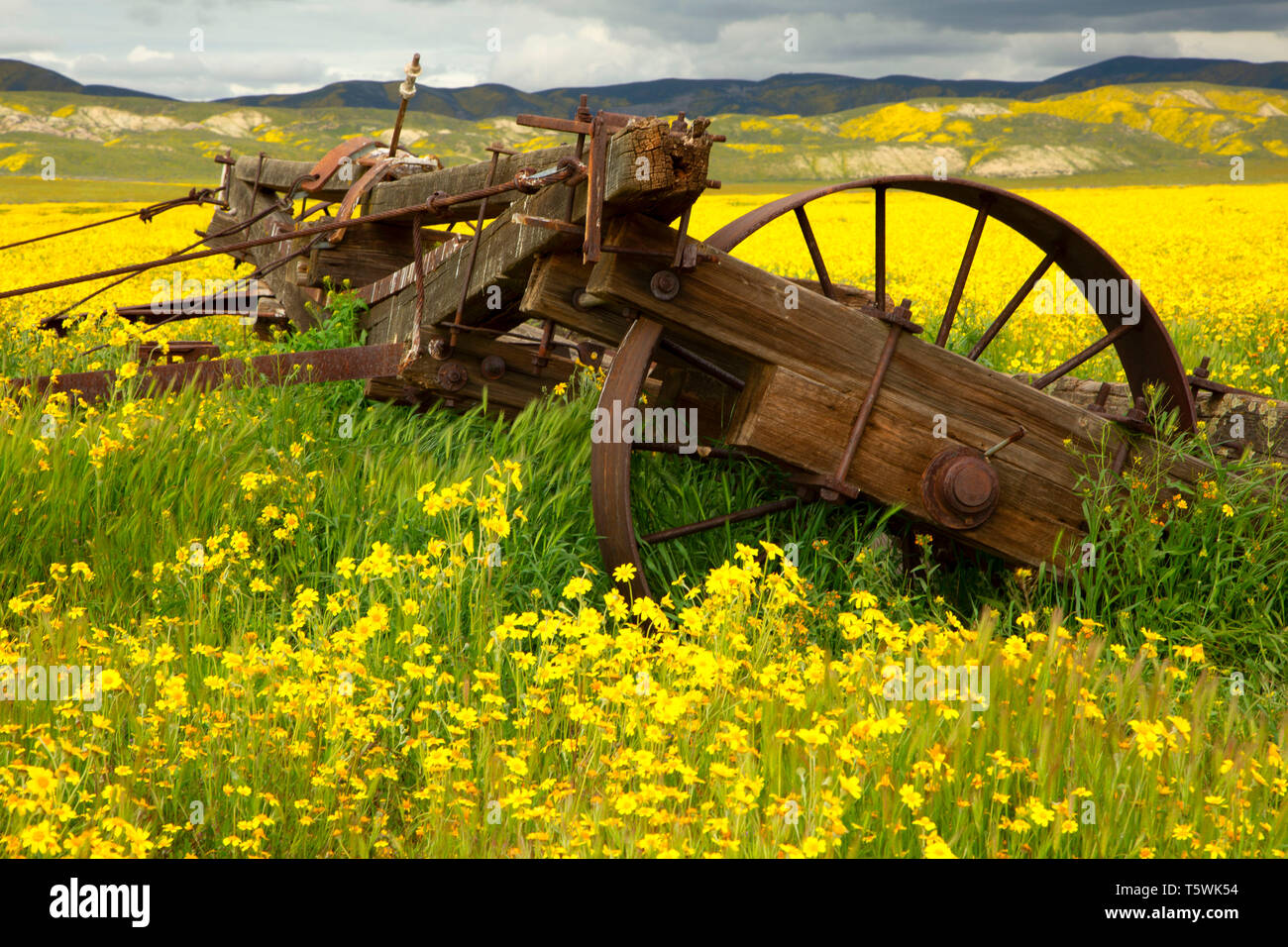 Rustic ranching equipment, Carrizo Plain National Monument, California ...