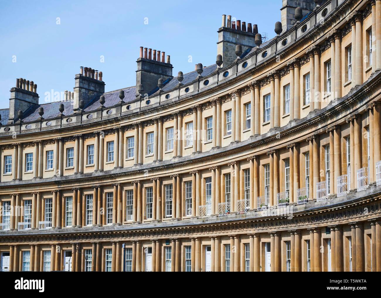 View of the Royal Circus, Bath, somerset Stock Photo - Alamy