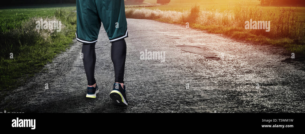 Muscular athlete preparing outdoor workout hi-res stock photography and ...