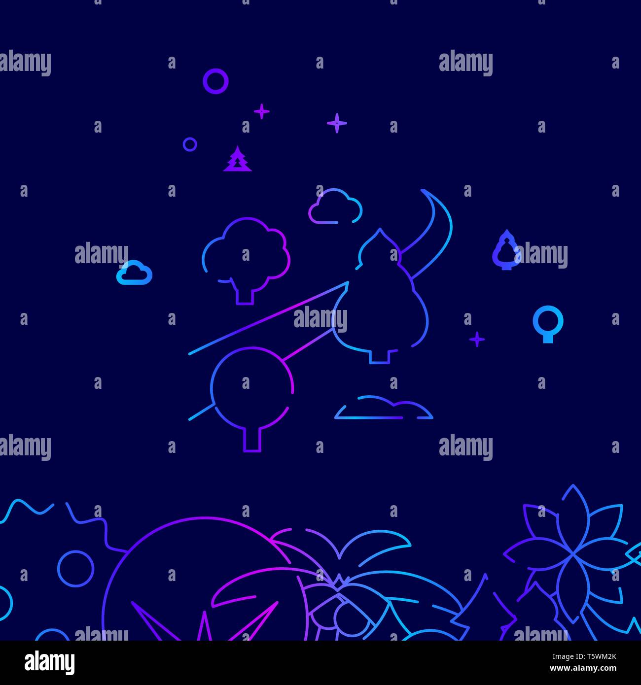 Curved road forest Stock Vector Images - Alamy