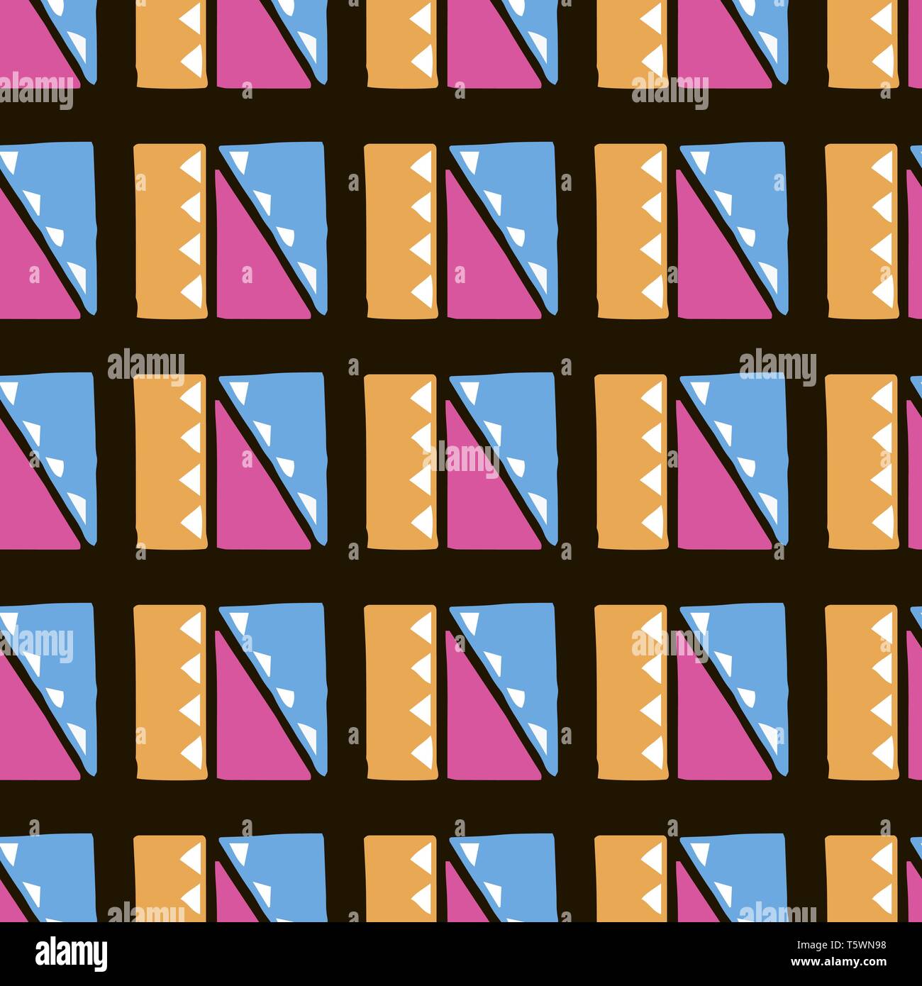 Abstract Colored vector Ethnic geometric seamless pattern 10 eps Stock ...