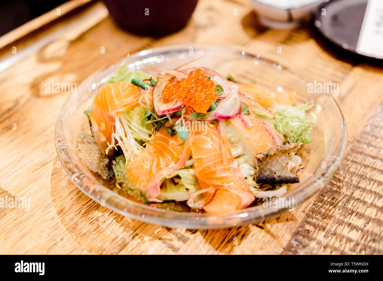 Close up of Sashimi Set at Taipei Fish Market cooked from fresh ...