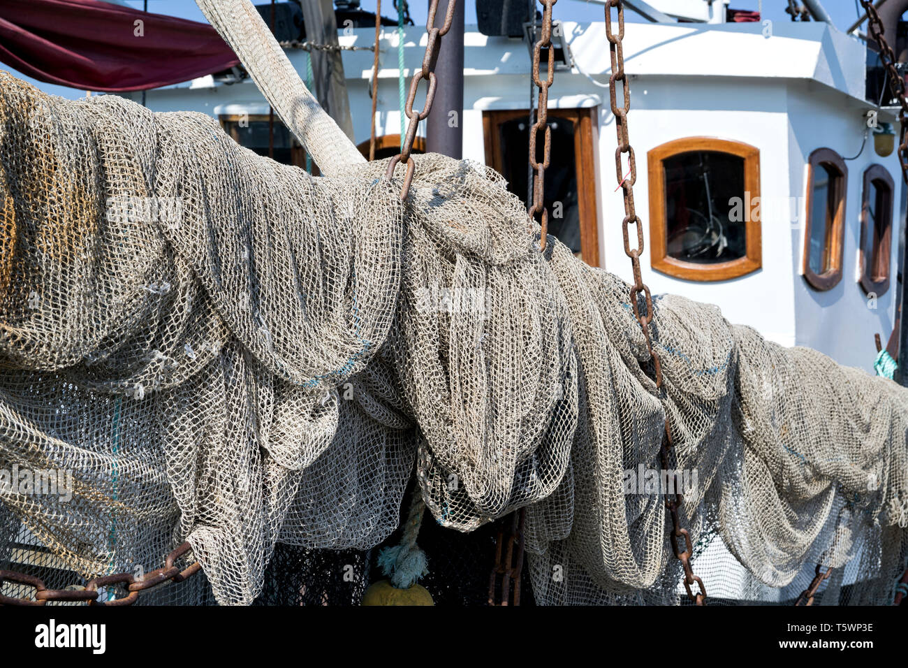nets of a fishing vessel Stock Photo - Alamy