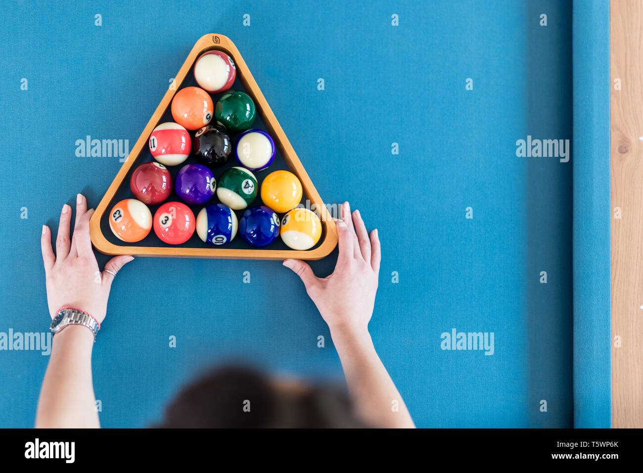 Billiard table overhead hi-res stock photography and images - Alamy