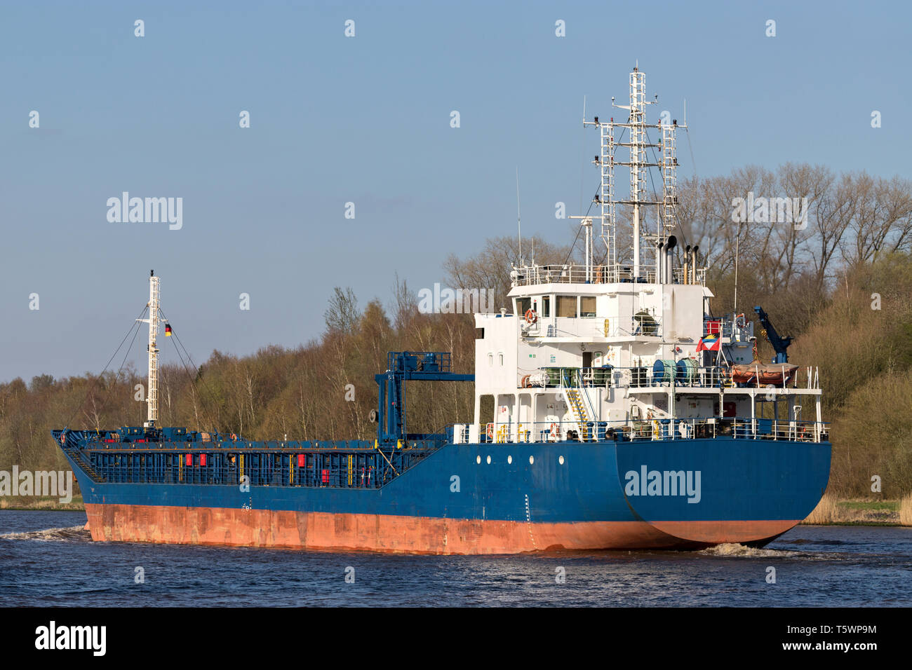 general cargo ship in the Kiel Canal Stock Photo - Alamy