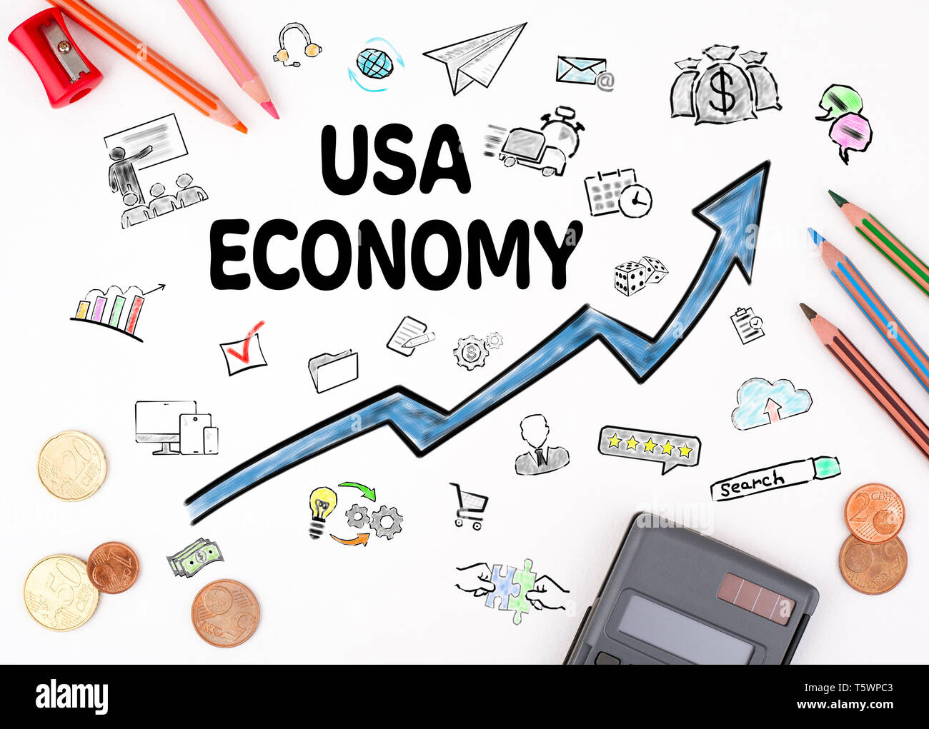 USA Economy concept Stock Photo - Alamy