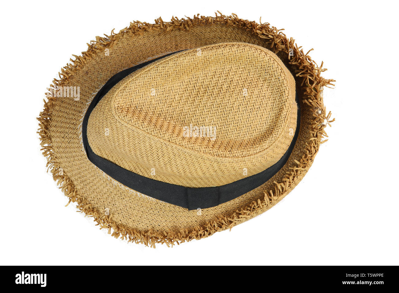 Vintage Straw hat fasion for woman isolated on white background , High ...