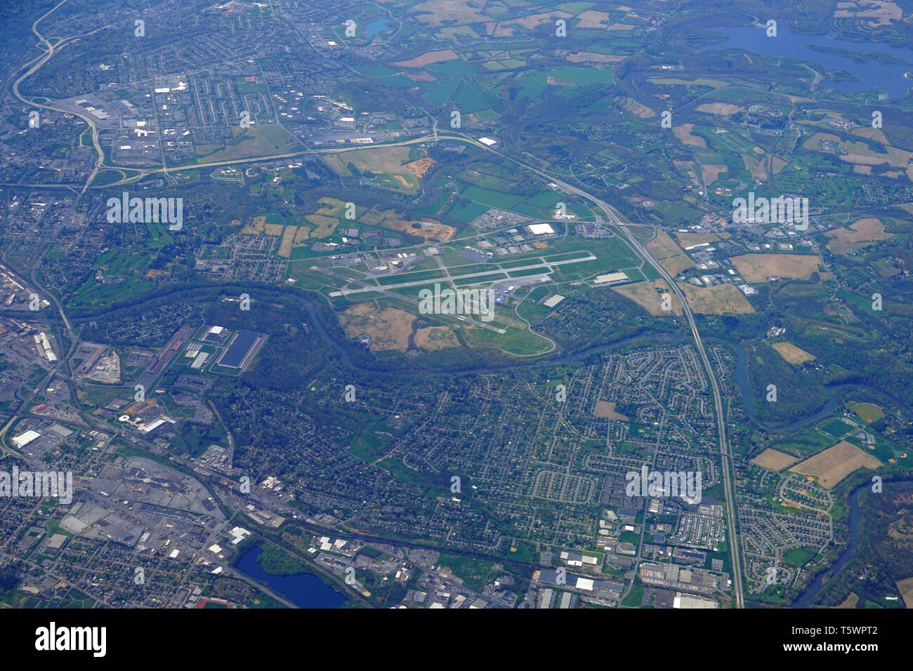 Aerial view reading airport pennsylvania hi-res stock photography and ...