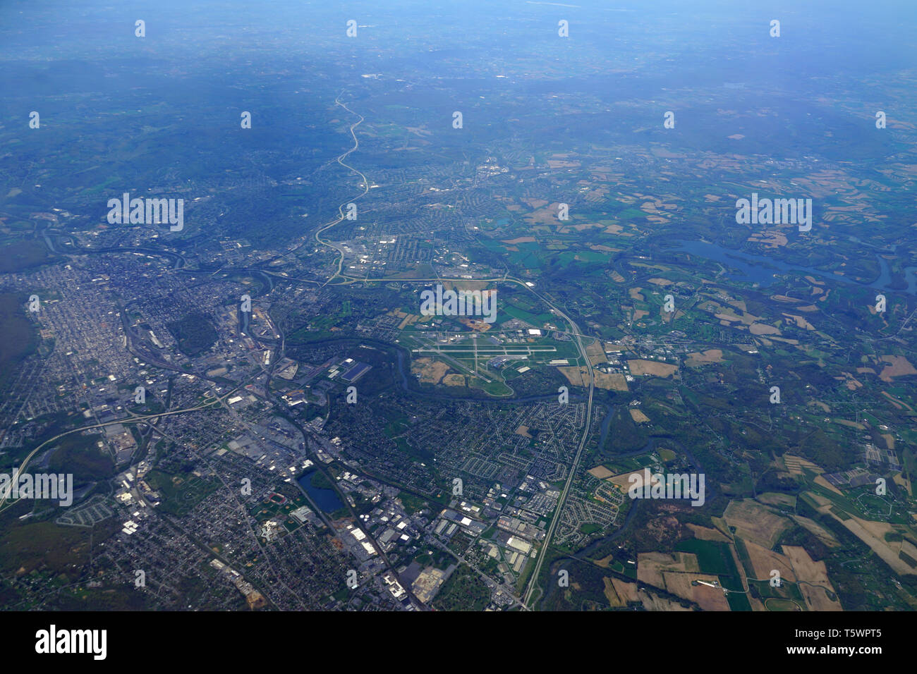 Aerial view reading airport pennsylvania hi-res stock photography and ...