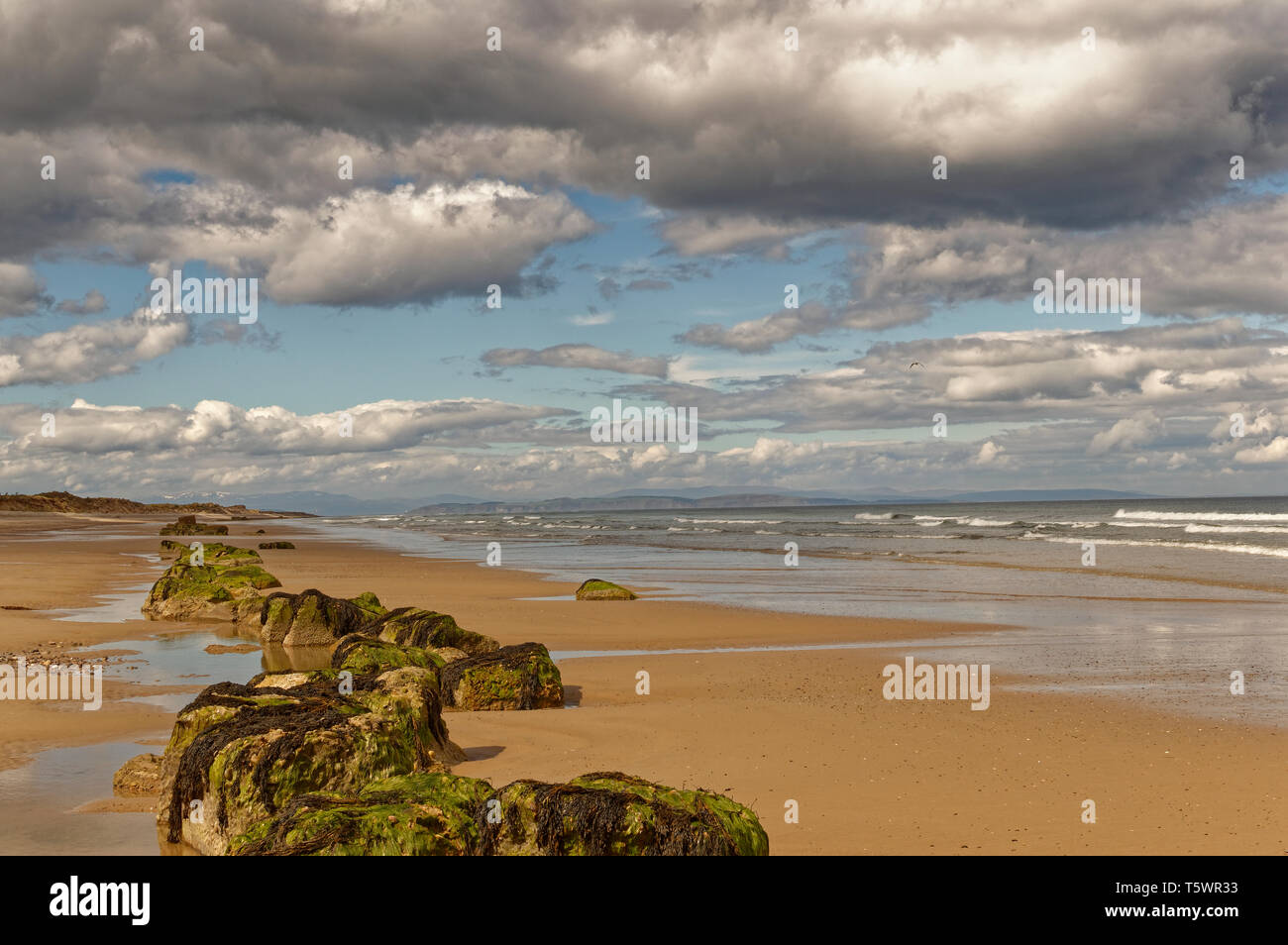 Findhorn bay scotland moray scottish beach sandy beach hi-res stock ...