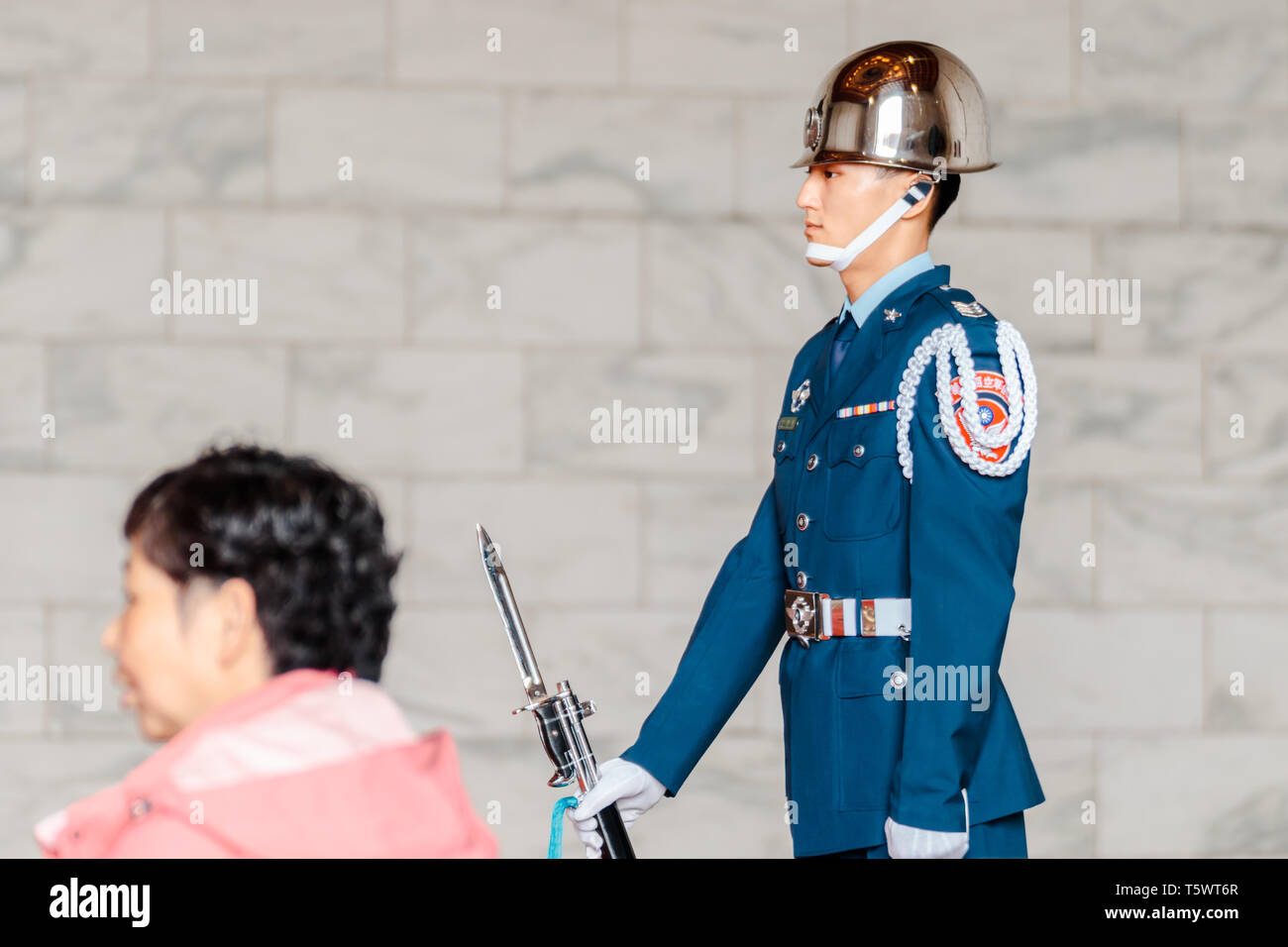 Portrait The Honor Guard of R.O.C (Soldier) performing guard duties at ...