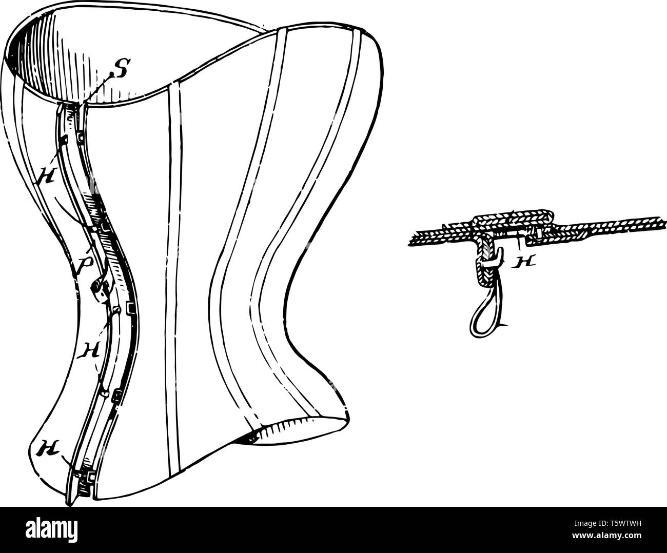 Corset vintage Black and White Stock Photos & Images - Alamy