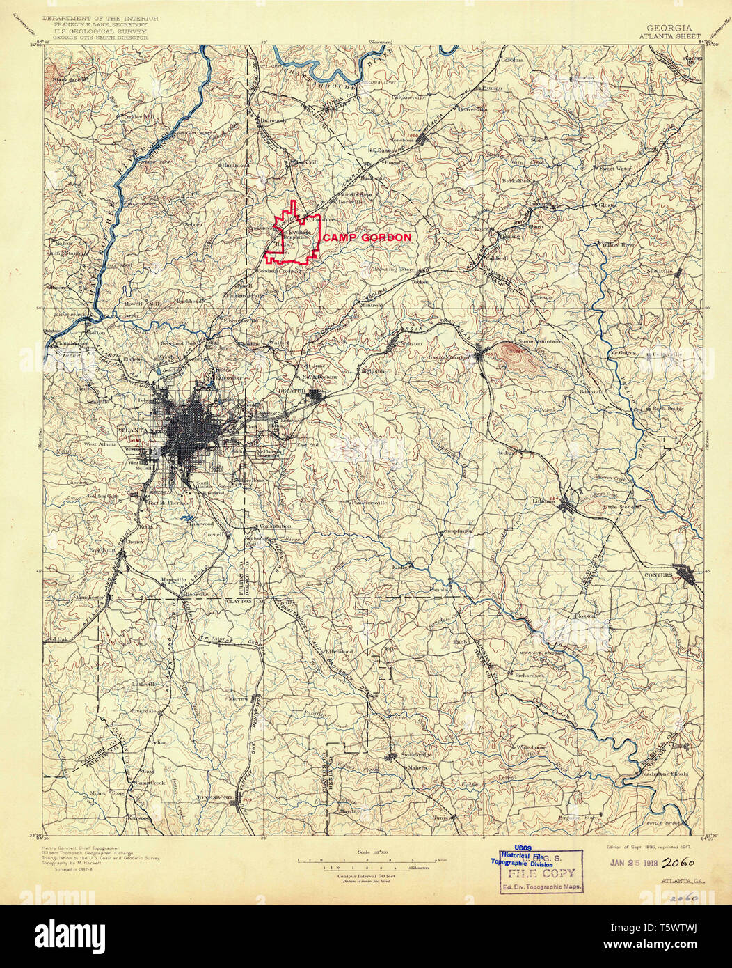 Atlanta map restoration hi-res stock photography and images - Alamy