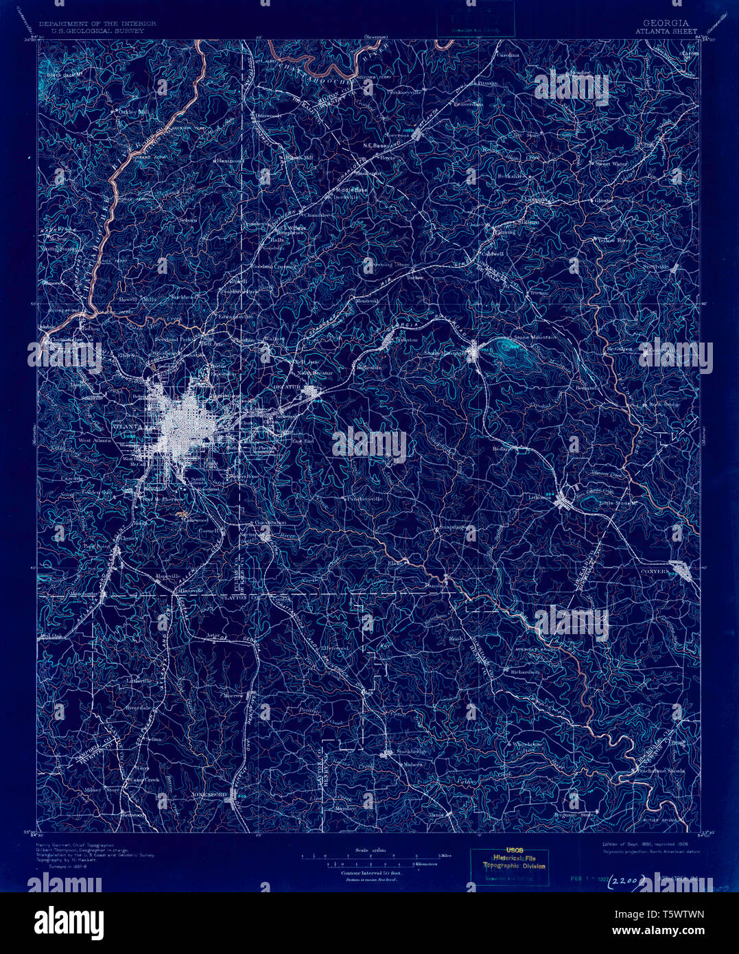 Atlanta map restoration hi-res stock photography and images - Alamy