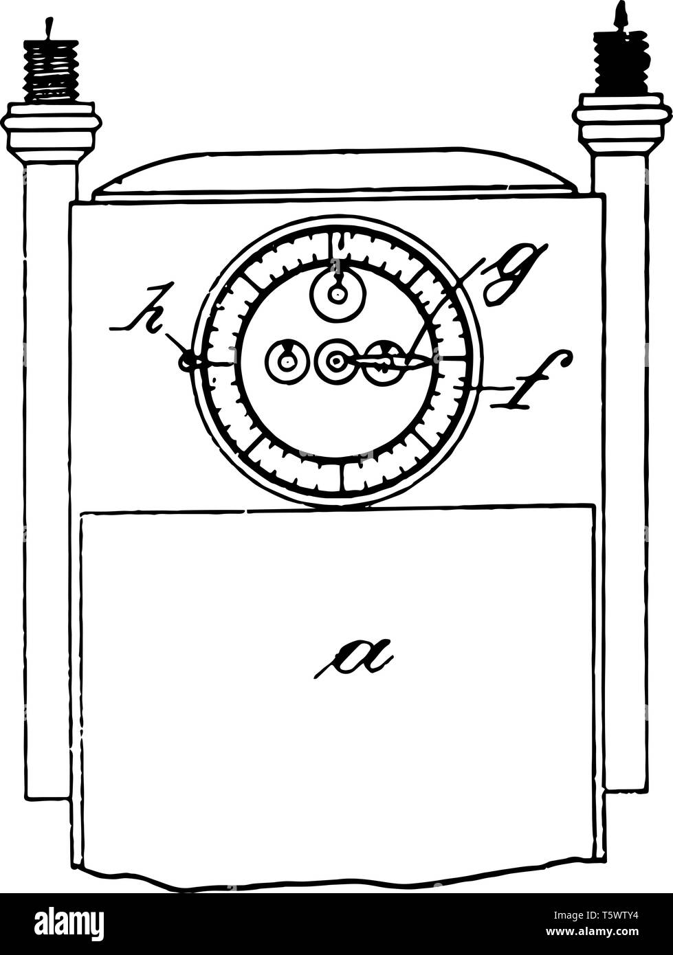 This illustration represents General Purpose Meter vintage line drawing ...