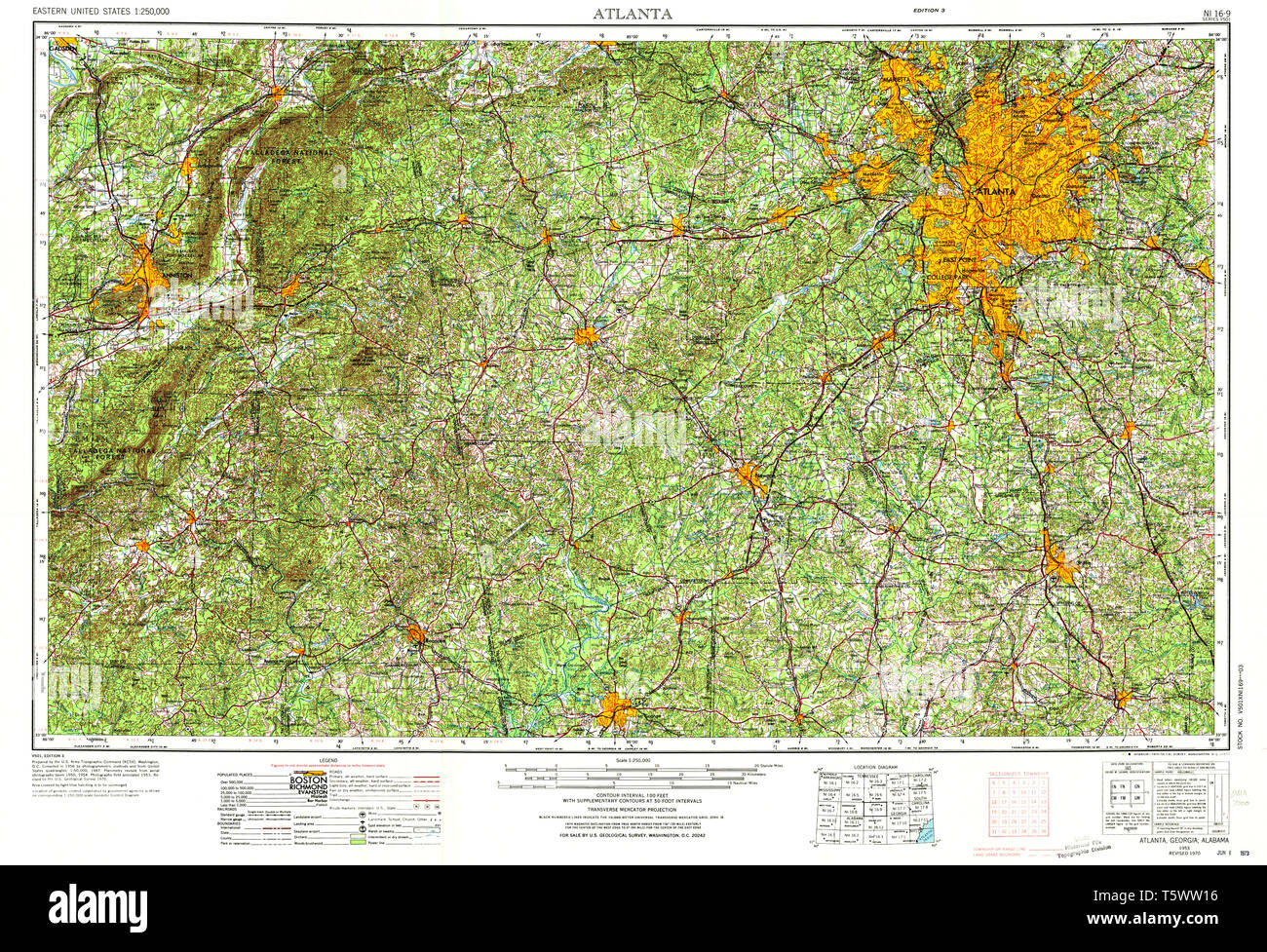 Atlanta Georgia Map High Resolution Stock Photography and Images - Alamy