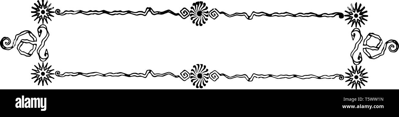 Ribbon banner is a unique pattern, vintage line drawing or engraving ...