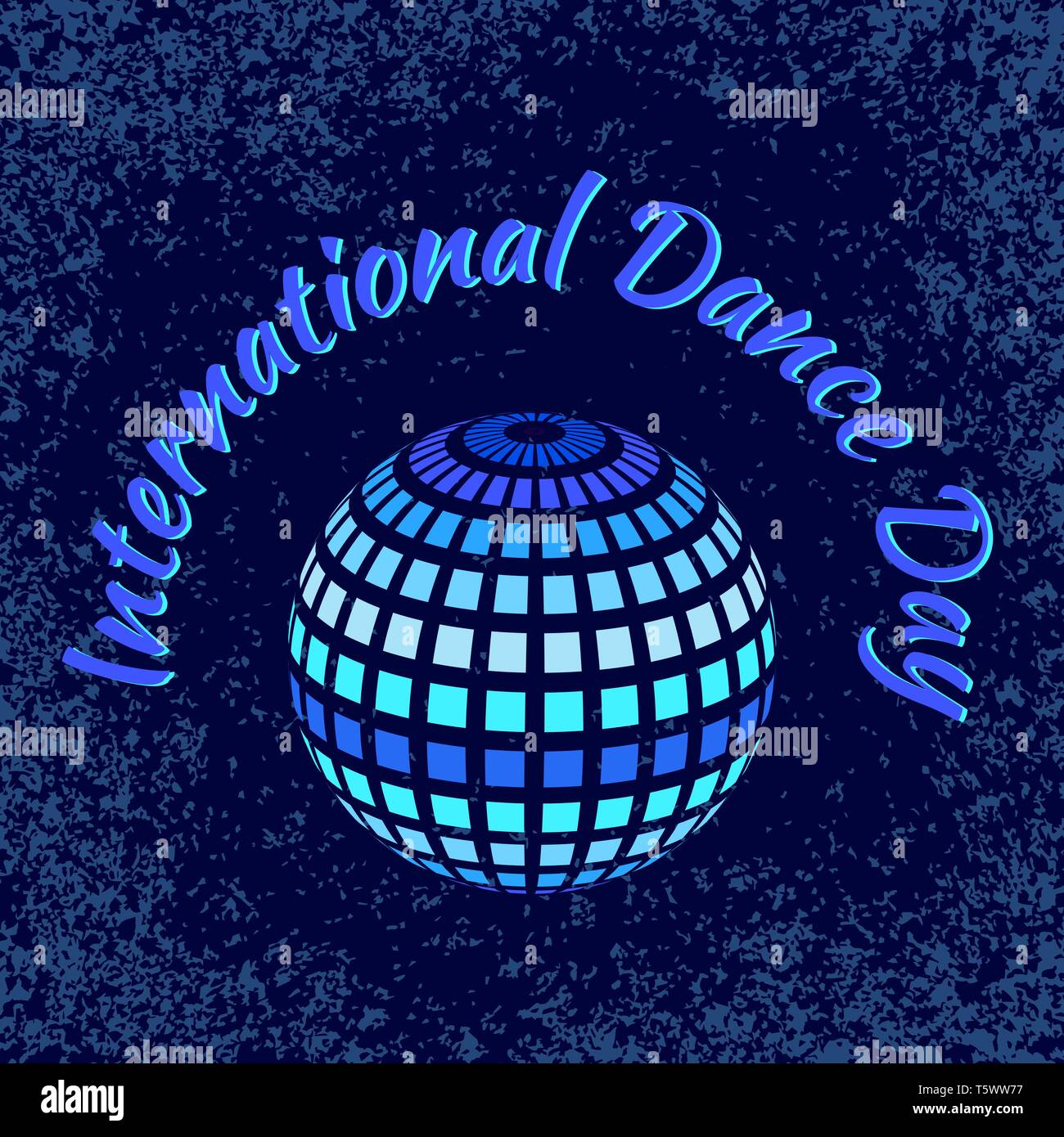International Dance Day. Concept of the event. Mirror ball for parties ...