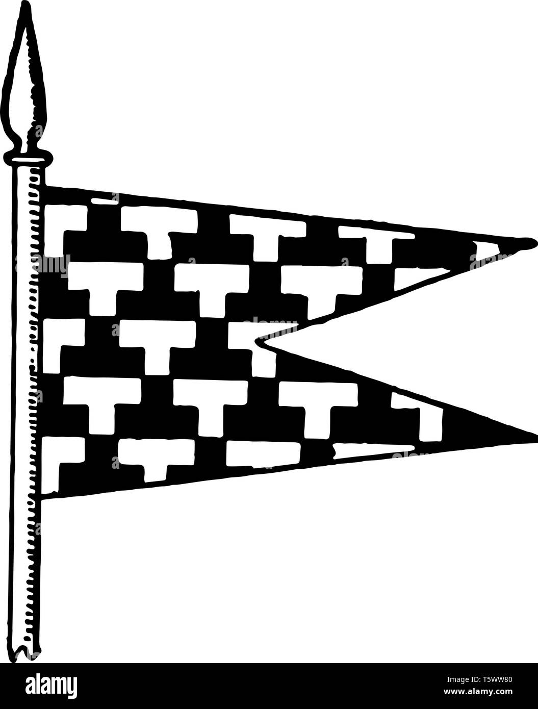 The Pennon is a flag of Great Britain it is swallowtail shape flag and ...