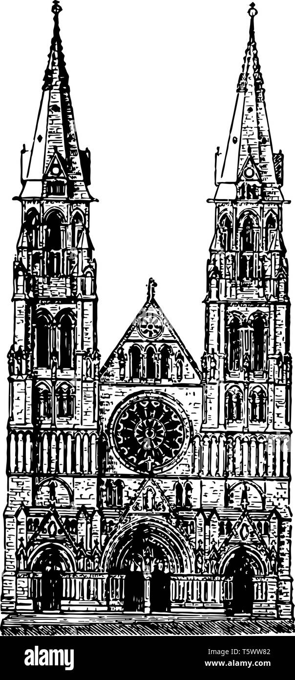 All Saints Cathedral at Albany gothic steeples Cathedral Elk Street ...