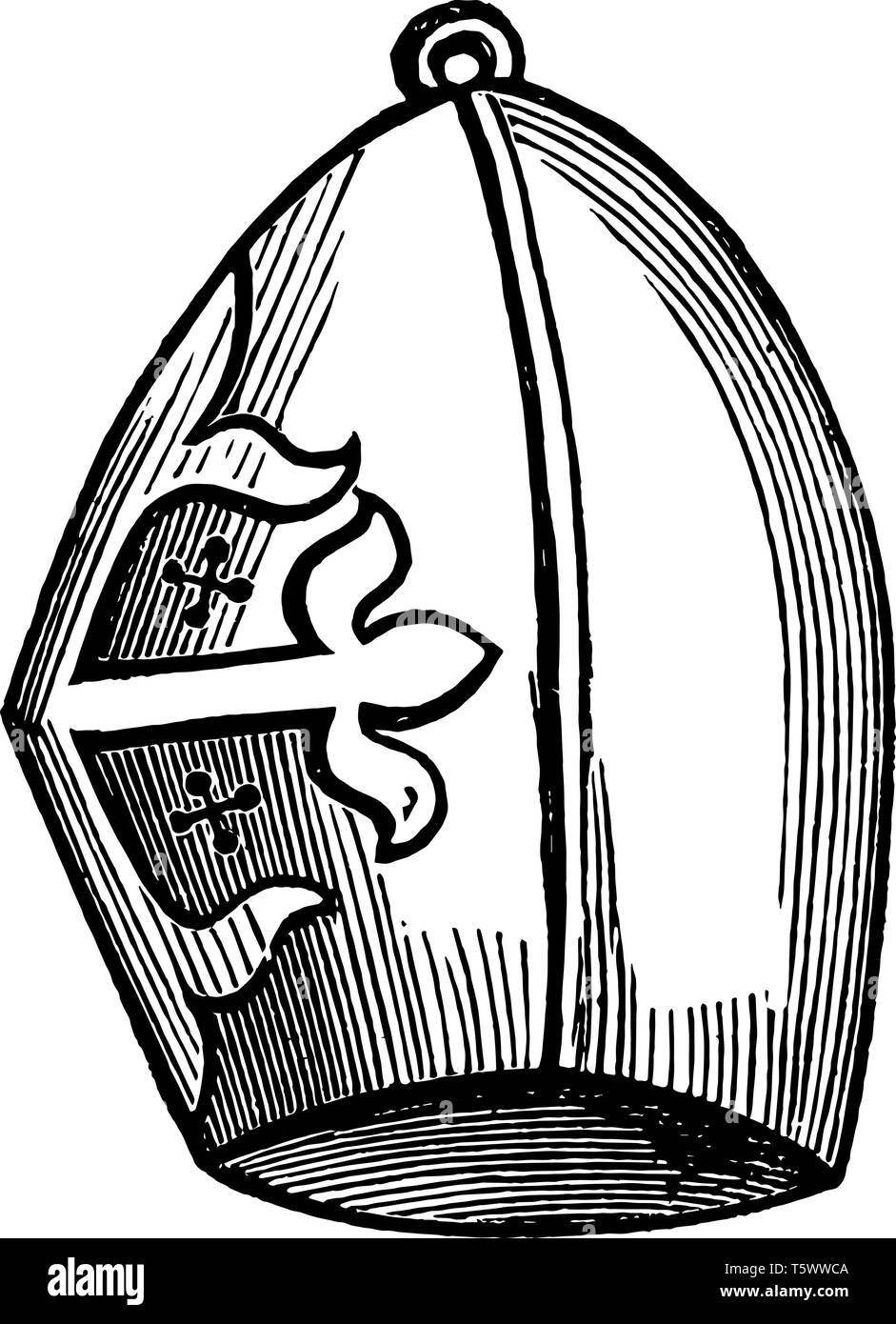 Heraldic Helmet made to project in the front vintage line drawing or ...