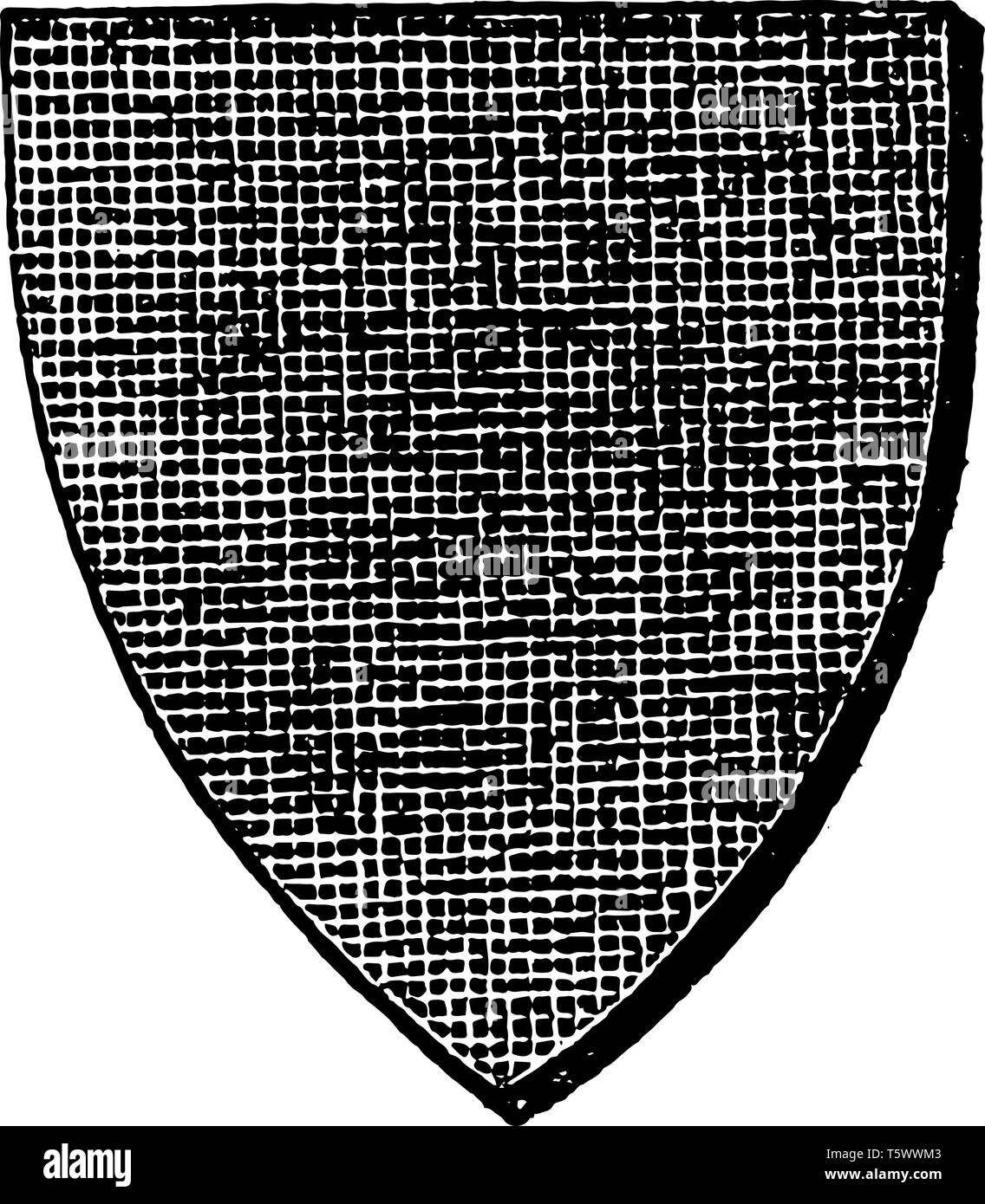 Sable Shield is shown by the crossing lines vintage line drawing or ...