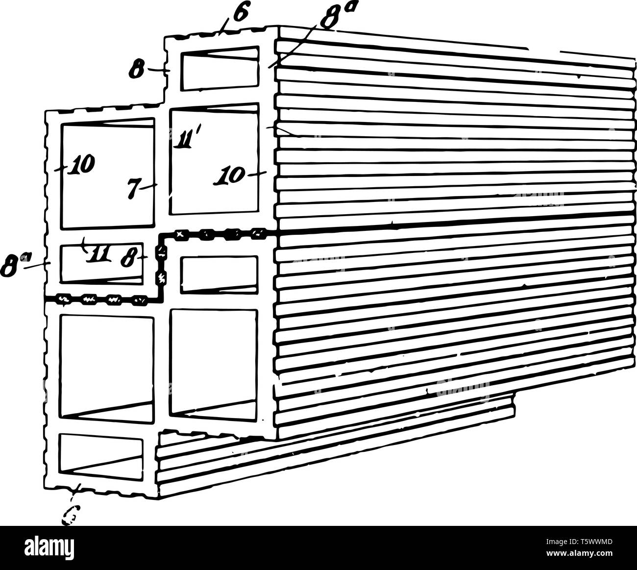This illustration represents Block which used in construction work ...